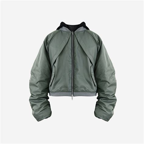 파프롬왓 파 오버사이즈 후드 봄버 올리브 Farfromwhat Kream