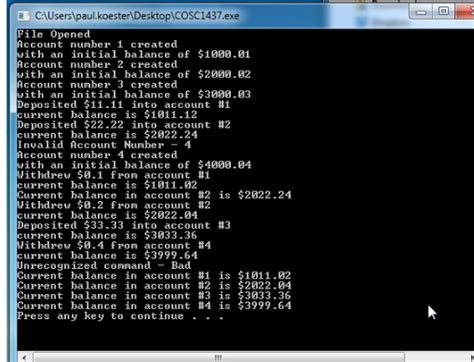 solved this assignment uses the same account class created