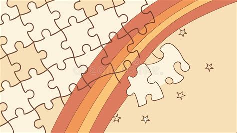 Puzzle Pieces Rainbow Colorful Design And Problem Solving Concept Vector Design Generative Ai