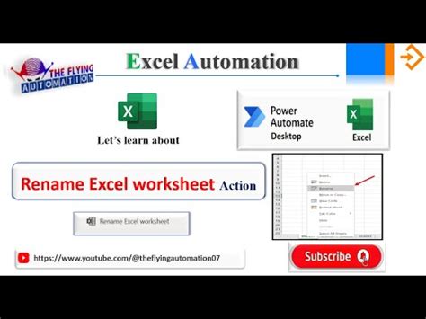 Rename Excel Worksheet Action Rename Excel Sheet Using PAD Excel