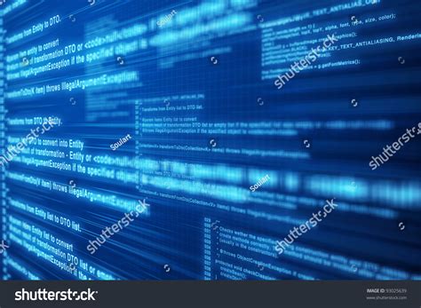 Computer Code Blue Screen Stock Photo Shutterstock