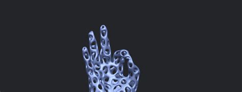3d Printed Voronoi Hand By Miketon Mike Pinshape