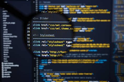 Abstract Programming Workflow Actual Html Code Development On Screen Photo Background And