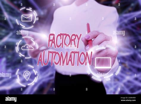 Text Caption Presenting Factory Automation Business Showcase Automatic Operation And Control Of