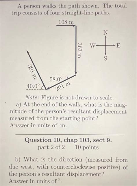Solved A Person Walks The Path Shown The Total Trip Chegg