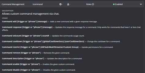 Feature Request Manage Aliases For Custom Commands Through Chat