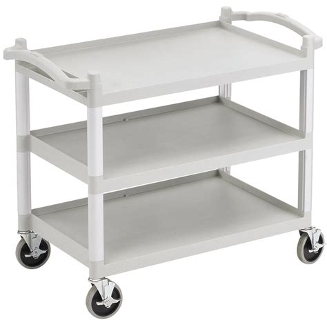 Cambro Bc340kdlp Speckled Gray Low Profile Utility Cart Unassembled