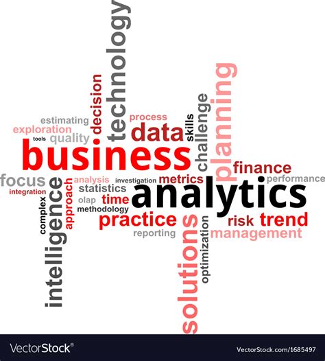 Word Cloud Business Analytics Royalty Free Vector Image