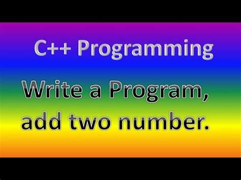 Cpp WAP Add Two Number In CPP Programming Coding Programming Addition Awadh Technical