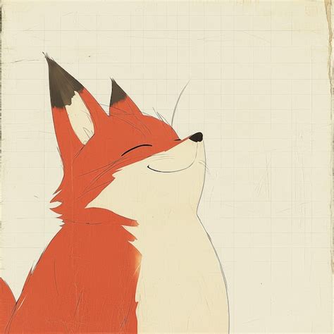 Happy Fox Smiling On A White Background Premium Ai Generated Image