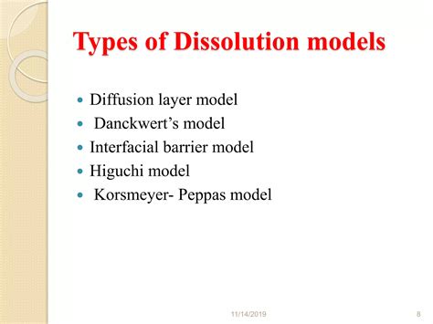 Dissolution Models Pptx
