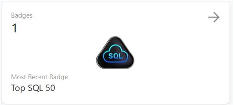 Im Thrilled To Share That Ive Obtained Top Sql 50 Badge From