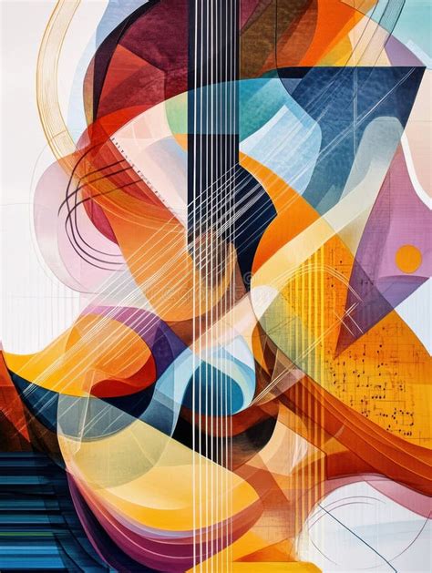 Colorful Swirls And Shapes Convey The Essence Of Sound Waves Musical Notes And Various