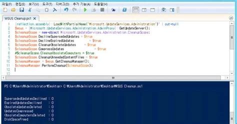 WSUS WSUS Server Cleanup Wizard가 안될 때 Manual로 수행하는 방법 Learning Sharing and Being Updated