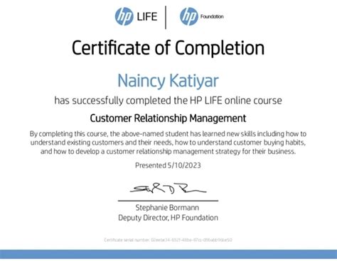 Naincy Katiyar On Linkedin Hello Connections I Have Just Completed Crm Course I Learnt How To