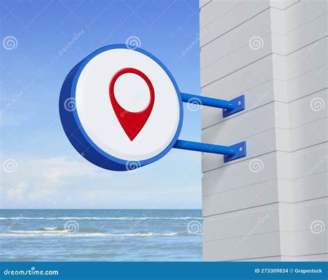 Map Pointer Navigation Concept 3d Rendering Stock Illustration
