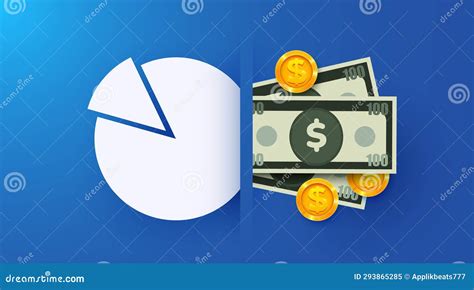 Pie Chart And Money Financial Analytics Stock Vector Illustration Of Chart Piece 293865285