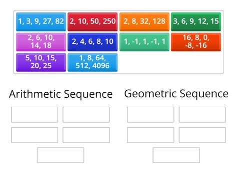Arithmetic And Geometric Sequence Group Sort