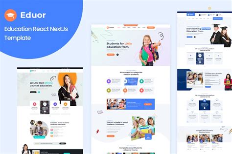Шаблон React Nextjs для редактора и образования Шаблон сайтов Шаблоны посадочных страниц