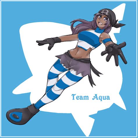 sharpedo and team aqua grunt pokemon and 2 more drawn by tobitori