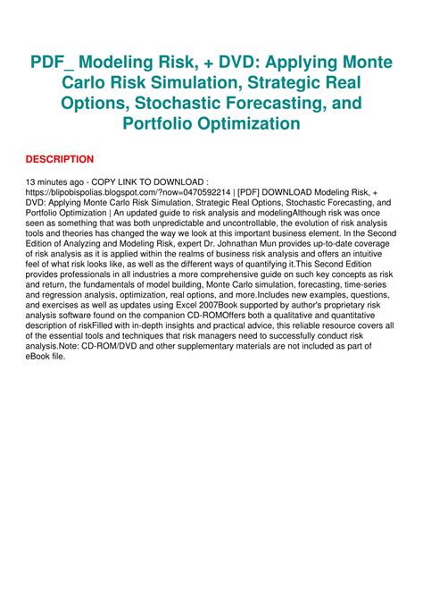 ppt download pdf pdf modeling risk dvd applying monte carlo risk