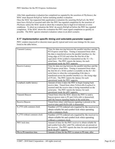 PHY Interface For The PCI Express Architecture PCI Express 3 0 Intel