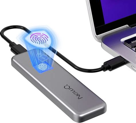 Newq Fingerprint Biometric External Hard Drive 512 Gb Ssd Harddrive Disk Small Usb