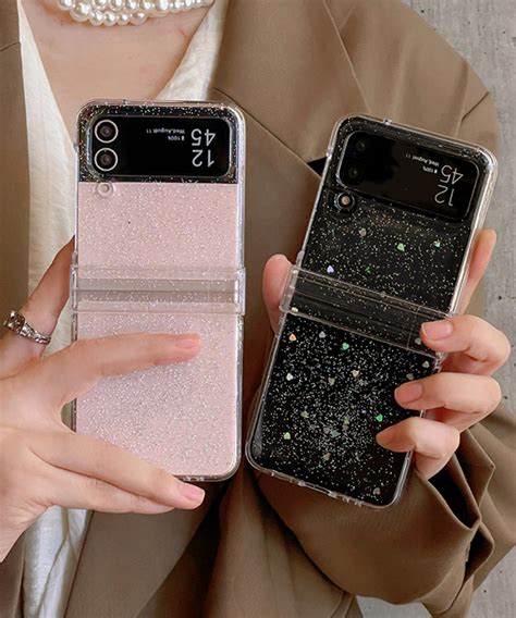 핑크리어카 삼성 갤럭시 Z플립 지플립 3 4 5 6 글리터 반짝이 실버 힌지보호 투명 유니크 키치 심플 핸드폰 휴대폰 폰 지플립케이스 지플립4 Z플립5 케이스 지플립5케이스