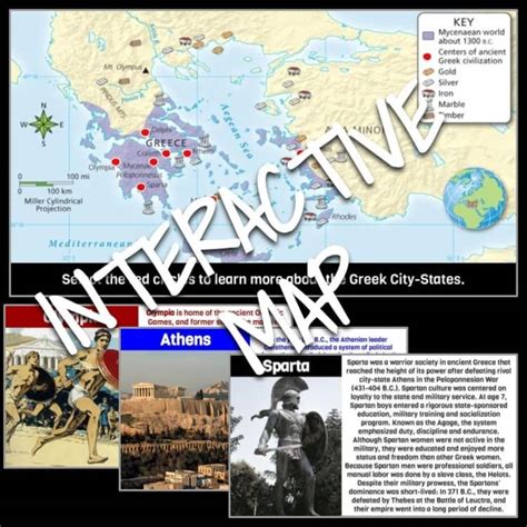 Interactive Map Ancient Greek City States By Tech That Teaches Tpt