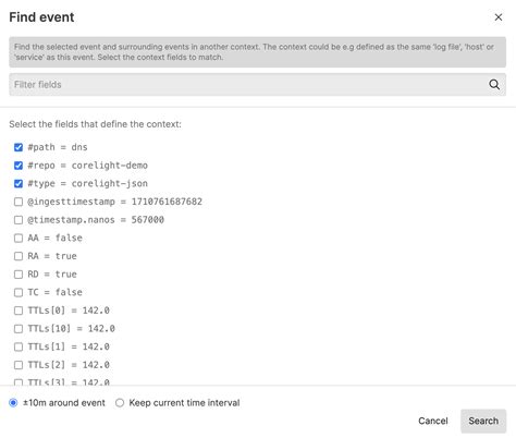 showing events in context data analysis 1 107 0 1 112 0 logscale