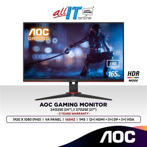 AOC G SE G SE Full HD Hz HDR Gaming Monitor