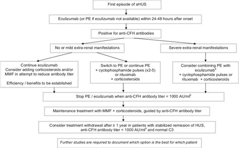 Proposed Treatment Algorithm For Anti Cfh Antibody Associated Hus A As
