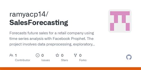 Github Ramyacp14salesforecasting Forecasts Future Sales For A