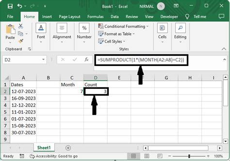 Excel 如何按日期月份年份和日期范围进行countif计数极客笔记