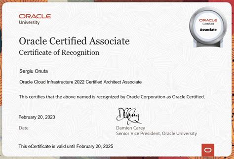Sergiu Onuta On Linkedin Oracleuniversity Oci Oraclecloud Cloudcertification… 15 Comments