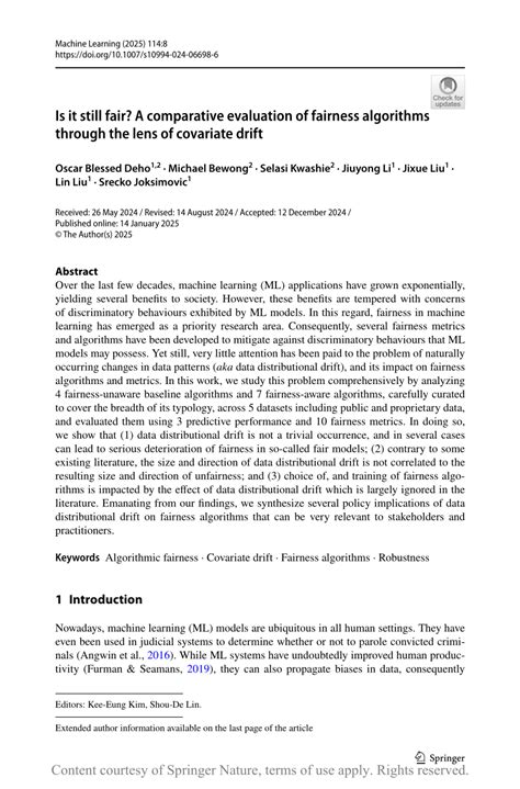 Pdf Is It Still Fair A Comparative Evaluation Of Fairness Algorithms