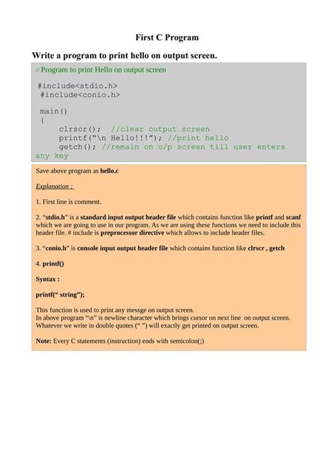 First C Program PDF Programming Languages Computing