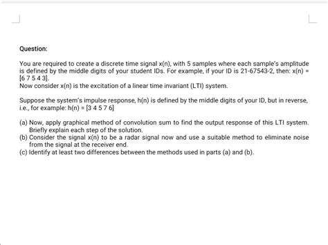 Solved Question You Are Required To Create A Discrete Time Chegg Com