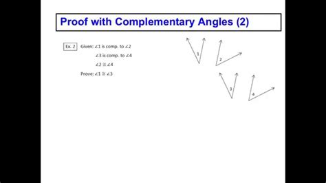 Proof With Complementary Angles 2 Lesson 24 Youtube