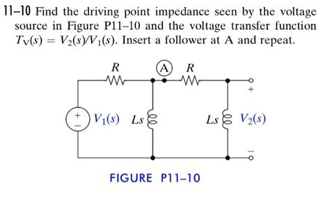 Solved Find The Driving Point Impedance Seen By The Voltage