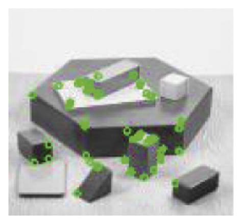 “block image” test results of 9 algorithms a f h b harris c