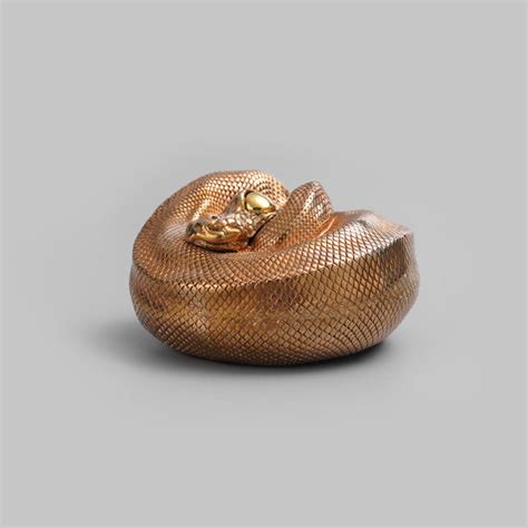 Bronze Coiled Ball Python Statue Luckon Craft