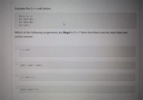 Solved Consider The C Code Below Int A B Ci Int