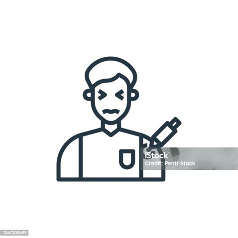 흰색 배경에서 격리된 사출 벡터 아이콘입니다 개요 웹 사이트 디자인 및 모바일 응용 프로그램 개발을위한 얇은 라인 주입 아이콘