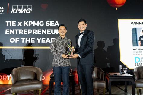 Wai Mun Lim On Linkedin Entrepreneurship Award Kpmg Tieglobal Southeastasia Innovation