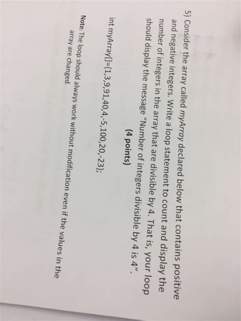 Solved 5 Consider The Array Called Myarray Declared Below