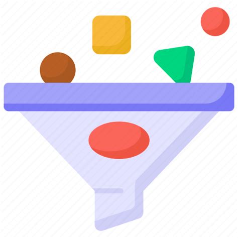 Data Filtering Funnel Analytical Purification Conversion Filtration Icon Download On