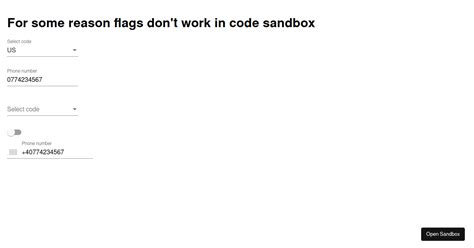 Intl Tel Input Examples Codesandbox