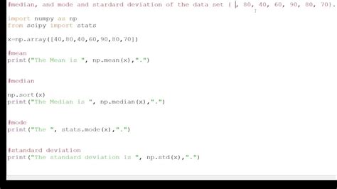 How To Compute The Mean Median Mode And Standard Deviation Using