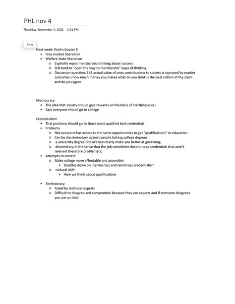 Nov 4 Lecture Notes For Phl 101 Phl Nov 4 Thursday November 4